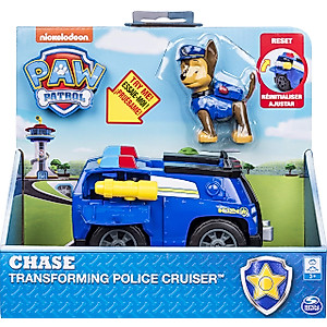 Paw Patrol, Chase’s Transforming Police Cruiser with Flip-Open Megaphone, for Ages 3 & Up