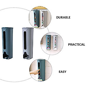 Hemoton 2Pcs Grocery Bags Storage Holders Wall Grocery Bags Dispenser Plastic Bags Holder Organizers Wall Bag Saver Containers for Kitchen Shopping Bags Storage