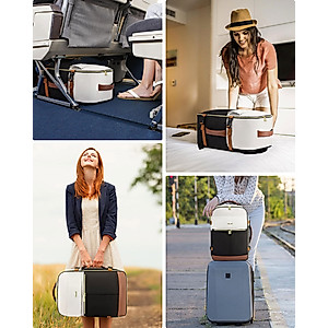 LOVEVOOK Travel Backpack for Women, TSA Carry On Backpack Flight Approved Luggage, 40L Water Resistant Personal Item Daypack Large Weekender Bag fit 17 inch Laptop with 3 Cubes, Beige-black-brown