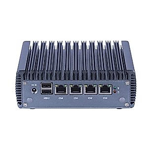 Celeron J4125 Quad Core Firewall Micro Appliance, Mini PC, Nano PC, Router PC with 8G RAM 128G SSD, 4 RJ45 2.5GBE NIC AES-NI Compatible with Pfsense OPNsense