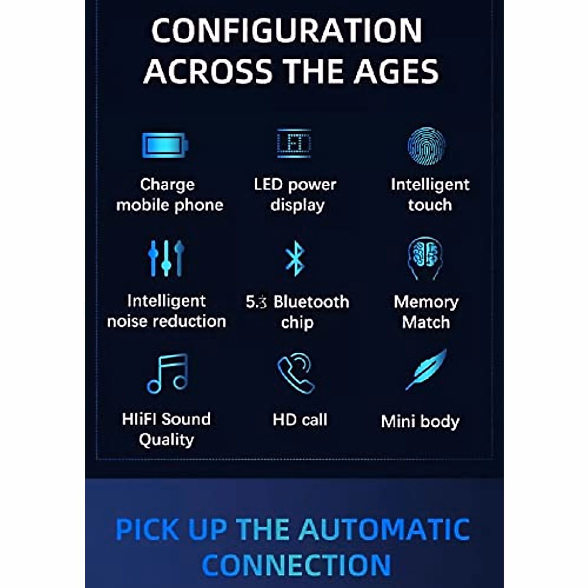 ActivePur Wireless F9 TWS Stereo Earbuds Bluetooth with 2000 mAh, Wireless Charging Case, Easy Pairing, LED Charge Display, Noise Cancelling, Phone Calls, IPX4 Waterproof.