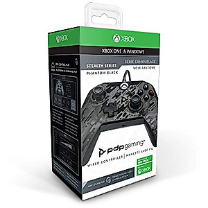 PDP Gaming Wired Controller: Phantom Black - Xbox One