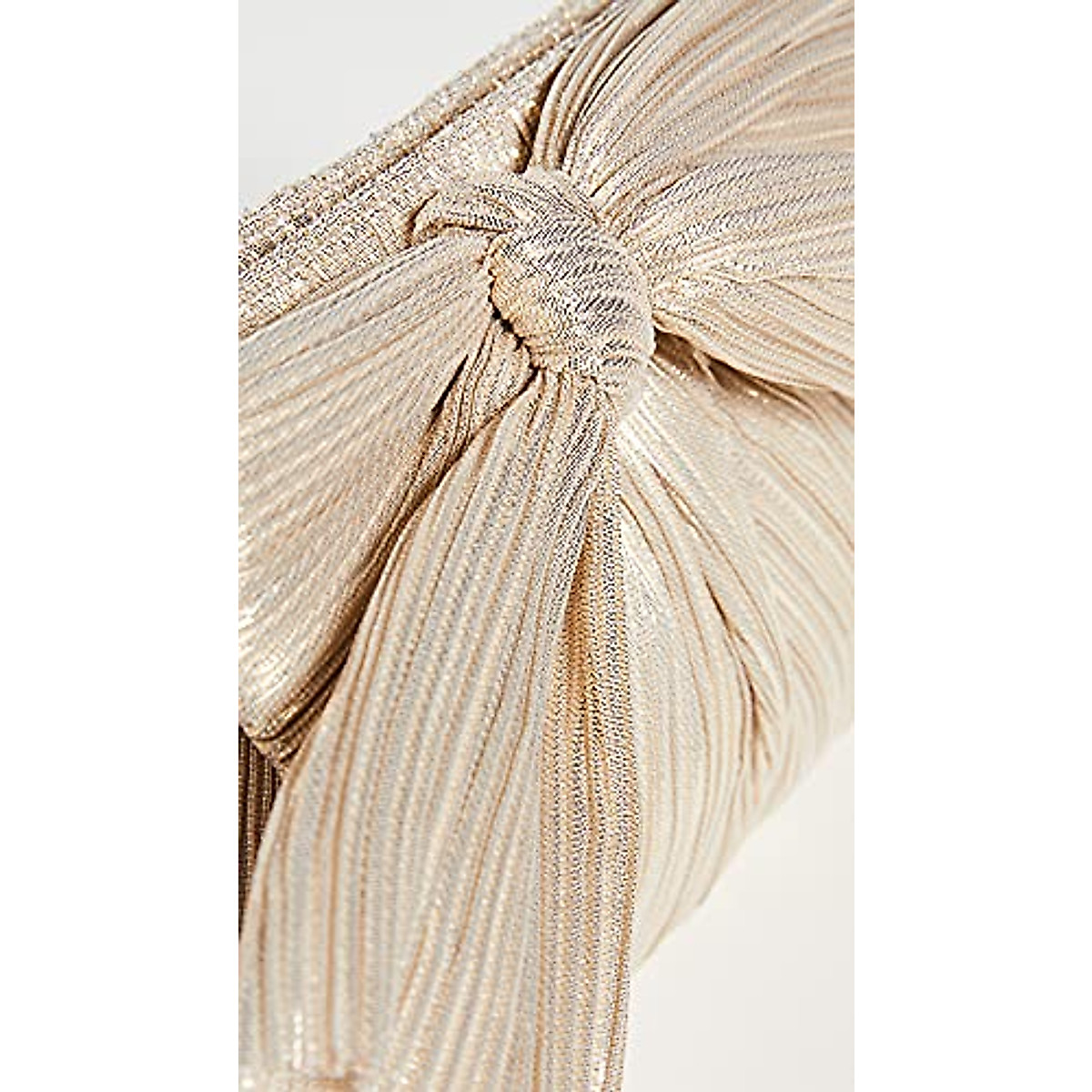 Loeffler Randall Women's Rayne Pleated Frame Clutch with Bow, Platinum, Metallic, Gold, One Size