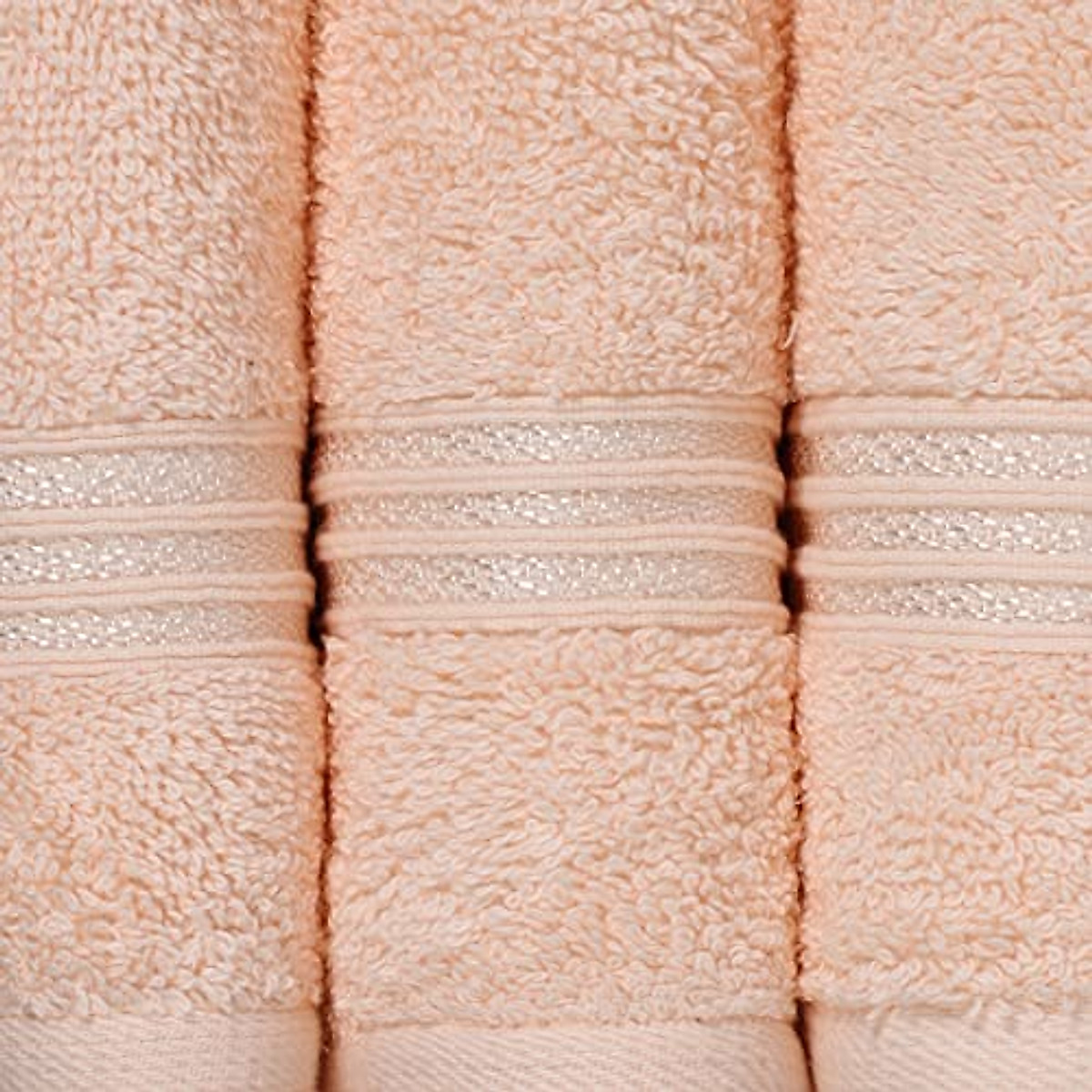 SUPERIOR Egyptian Cotton 10-Piece Face Towel Set, Small Towels for Facial, Spa, Quick Dry, Absorbent Towels, Bathroom Accessories, Guest Bath, Home Essentials, Washcloth, Airbnb, Peach