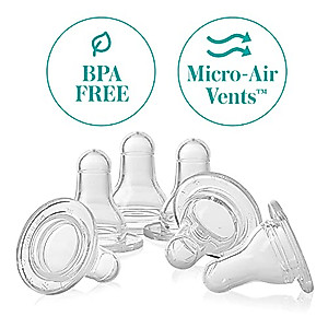Evenflo Feeding Classic BPA-Free Silicone Fast Flow Nipples - 8 Months+, 6 Pack,Clear,6 Count (Pack of 1)