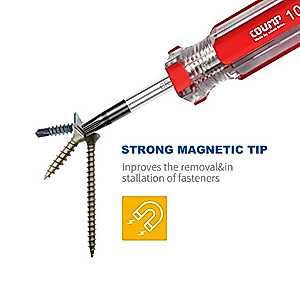RONMAR 13-Piece Magnetic Torx Screwdrivers Set, Security Tamper Proof, T4、T5、T6、T7、T8、T9、T10、T15、T20、T25、T27、T30、T40 (red)