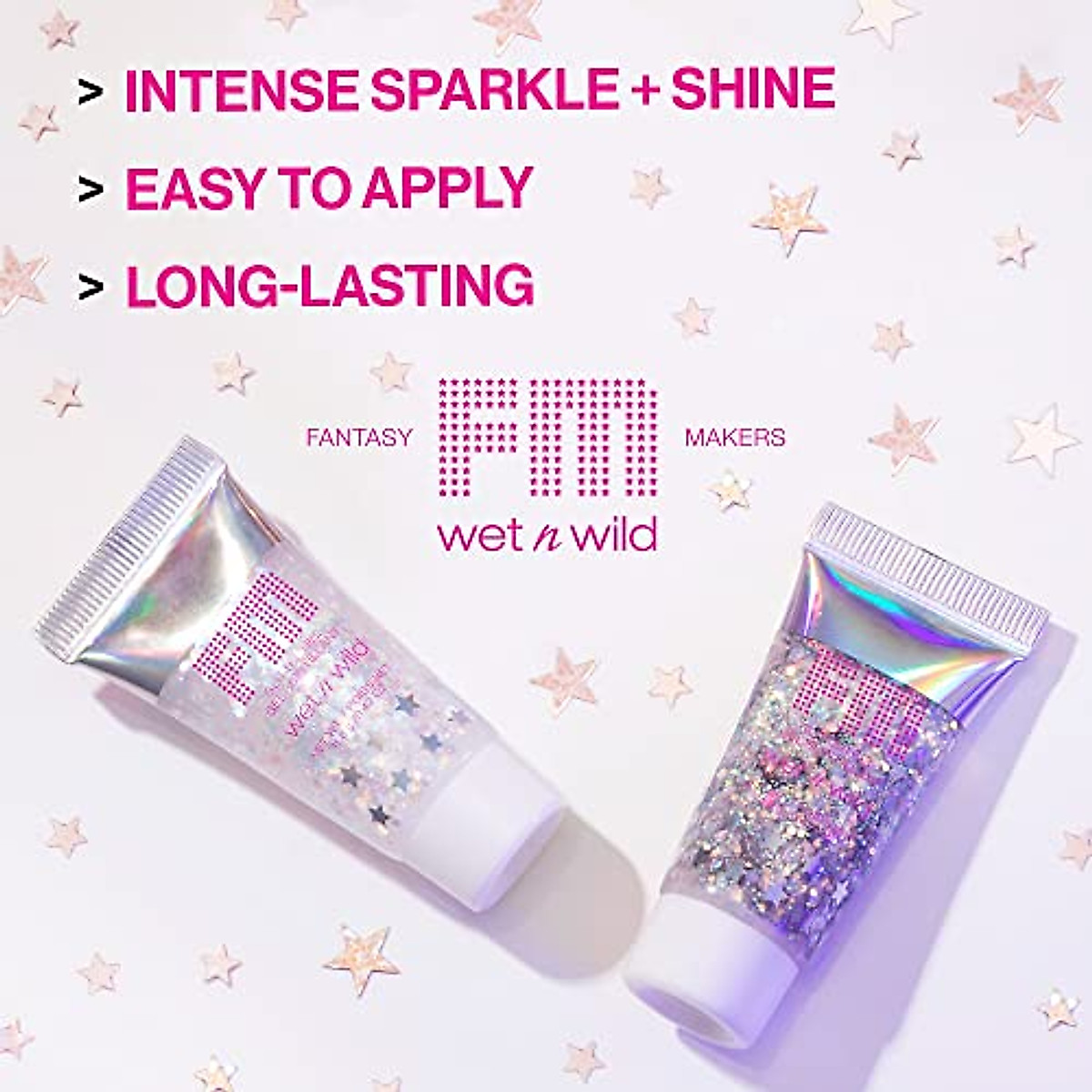 Body Glitter Wet n Wild Fantasy Makers Glitter Gel for Face and Body, White Light Show