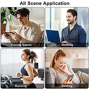 GOALSEN J-Series J05 HiFi Stereo Bluetooth Earbuds – Built-in 3 Sound Modes Touch Control Switch, HD Calls, Automatic Connection Dual Bluetooth Wireless Headphones Each Independent Use - White