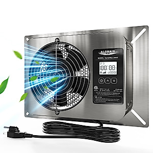 ALORAIR 300 CFM Crawlspace Ventilator Fan with Humidistat, Stainless Steel Exhaust Vent Fans with Digital Display, Timing Cycle, Freeze Protection Thermostat, for Basement, Garage, Attic, Grow Tent