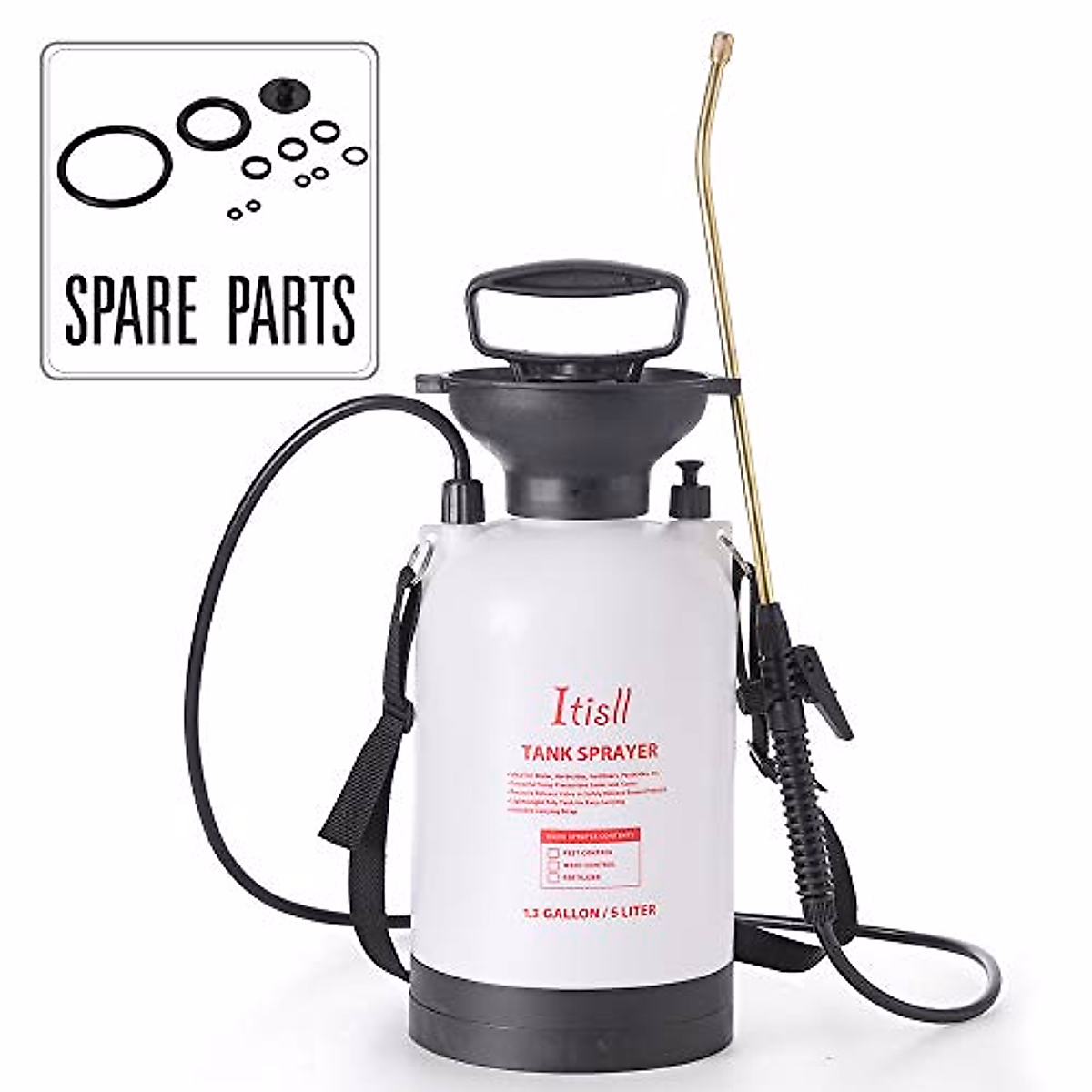 ITISLL Garden Pump Sprayer Replacement Accessories Include Brass Wands,Hoses and Handle,Triggers for Portable Patio and Lawn Sprayers.(Only for ITISLL 1Gallon,1.3Gallon,1.5Gallon,2Gallon)
