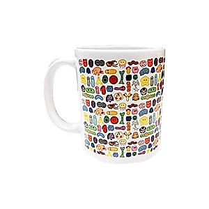GIANTmicrobes Microbes Art Mug - 11 OZ Colorful Coffee Mug, Unique Gift for Scientists, Students, Nurses, Doctors, Educators and Anyone with Healthy Sense of Humor