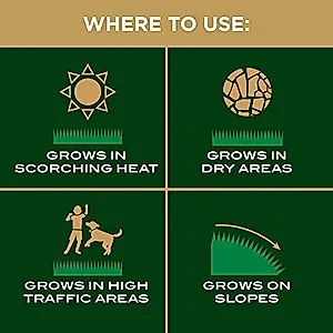 Scotts EZ Seed Patch and Repair Bermudagrass, 20 lb. - Combination Mulch, Seed, and Fertilizer - Tackifier Reduces Seed Wash-Away - Even Grows in Scorching Heat - Covers up to 445 sq. ft.