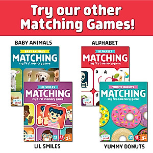 Chuckle & Roar - Matching Game Alphabet - Board Game for Kids 3 and up - Concentration Game for Toddlers - Preschool Game