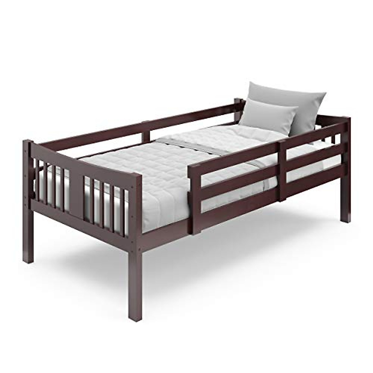Storkcraft Caribou Twin-over-Twin Bunk Bed (Espresso) – GREENGUARD Gold Certified, Converts to 2 individual twin beds