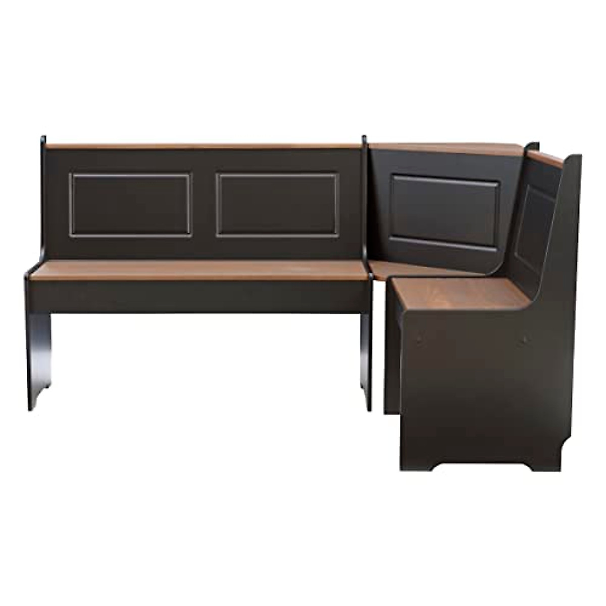 Linon Black and Pecan Breakfast Dining Set Ardmore Nook