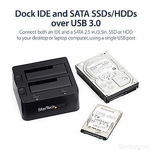 StarTech.com USB 3.0 to IDE SATA Hard Drive Docking Station for 2.5/3.5" Hard Drive - SuperSpeed Hard Drive Dock (UNIDOCK3U)