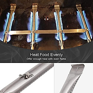 Yiming Grill Replacement Parts for Charbroil 463436215, 463436214, 463439915, 463436213, 463439914 Grill Models. Grill Burner Pipe Tubes, Heat Plate Tent Shields, Carryover Tubes Replacement Kit.