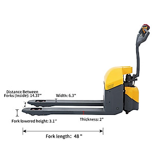 Xilin 48" x27" Full Electric Pallet Jack 4400lbs Cap. with Emergency Key Switch