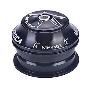 Bike Headset Set 44mm Aluminium Alloy Bearing Headset Mountain Bike Road Head Tube Accessories(Black)