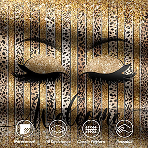 SSCSTS (WQZYSS104) Welcome Eyelashes Adjustable Neck Strap Apron with 2 Pockets, 26x33in, Color #3 Animal Print