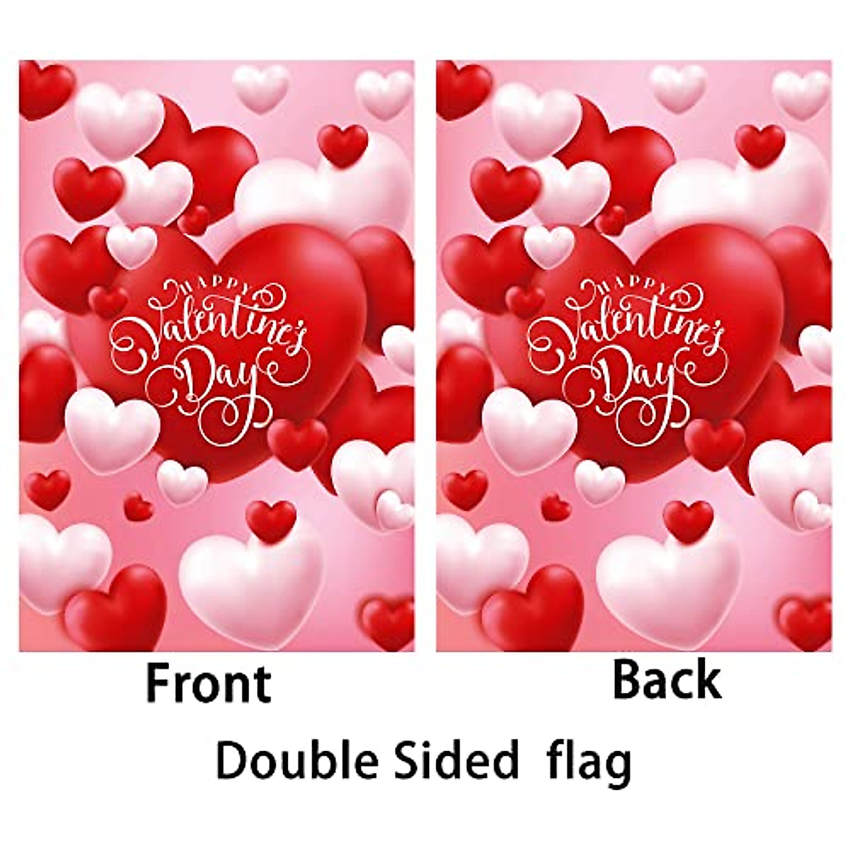 Flagmax Valentine Flag, Double Sided Valentine's Day Flag Red and White Love Valentine Garden Flag 28 x 40 Inch Valentine House Flags for Valentine's Day Decoration with 2 Grommets
