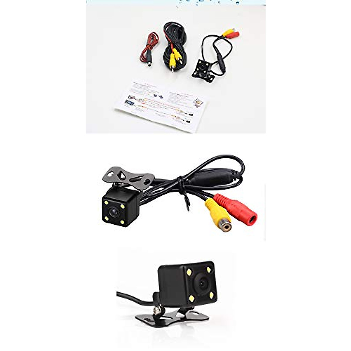 RoverOne Universal Car Backup Camera HD Color Waterproof Reverse Viewing Drive Camera with Light Wide View Angle