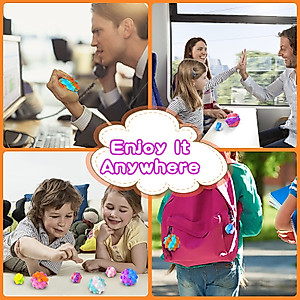 Inflatable Pop Ball Its Fidget Toys Bulk Easter Basket Stuffers for Kids 3D Stress Balls Birthday Party Favors for Kids Goodie Bag Stuffers Fidgets for Kids Prizes It Poppers Squeeze Sensory Toys 8PCS