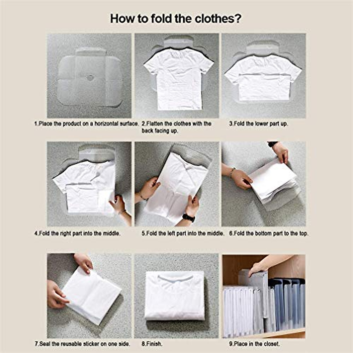 Multipurpose Clothes Folding Board, Shirt Sweater Coat Trousers Clothing Organizer Wardrobe Quick Storage Board, 2-Size Durable Plastic Home Flipfold Laundry Folder Board 5-Pack (S)