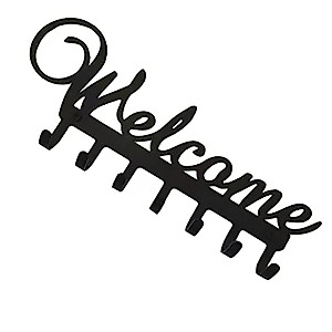 Alipis 2pcs Coats Hanger Bedroom Robe Xcm Hallway Bathroom Back Front Hat Signs Hooks Home Black Towel Decor Metal Living Rack Wall Welcome Scarf Iron Organizer Store for Room Holder