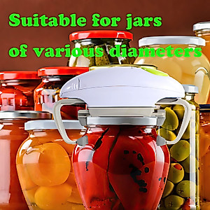 Electric Jar Opener for Weak Hands, Automatic Jar Openers for Kitchen Battery Operated Jar Opener Safety Kitchen Gadget One Touch Can Opener Hands Free Jar Openers Prime for Seniors with Arthritis