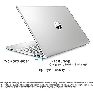 HP 2021 15.6'' HD Laptop PC AMD Dual-Core Ryzen 3 3250U 4GB DDR4 128GB SSD + 1TB HDD AMD Radeon Graphics USB-C HDMI WiFi AC RJ45 Bluetooth Webcam Fast Charge Windows 10 Home