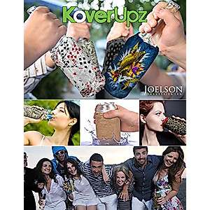 TYVEK BROWN BAG ARTWORK INSULATED CAN & BOTTLE COOLER SLEEVE SOFT REUSABLE COLLAPSIBLE COOLIE FOR PARTIES, EVENTS OR WEDDINGS BUM COLD DRINK THERMAL INSULATOR