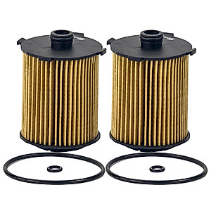 Pair Set Of 2 Engine Motor Oil Filters For Volvo S60 Cross Country S80 S90 V60 V90 XC40 XC60 XC70 XC90 2.0L L4 DOHC 16 Valve FI DI Automatic