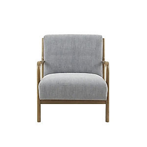 Arm Chair Gray, Living Room Chairs Trendy Accent Seating Solid Wood Comfy Modern Home Furniture 32.75" L X 27.50" W X 29" H