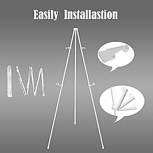 63" Instant Easels Stand for Wedding Sign & Posters,Adjustable Metal Easels for Display Painting Canvas,Folding Tripod with Portable Bag by JoyYeux,Black 1Pack