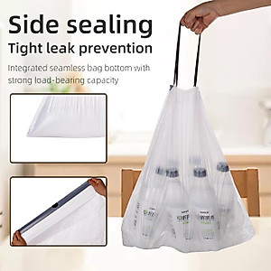 4 Gallon Trash Bags, 40 Count Drawstring Garbage bags, Thickened Unscented Wastebasket Liners for Bathroom Bedroom Office Trash Can