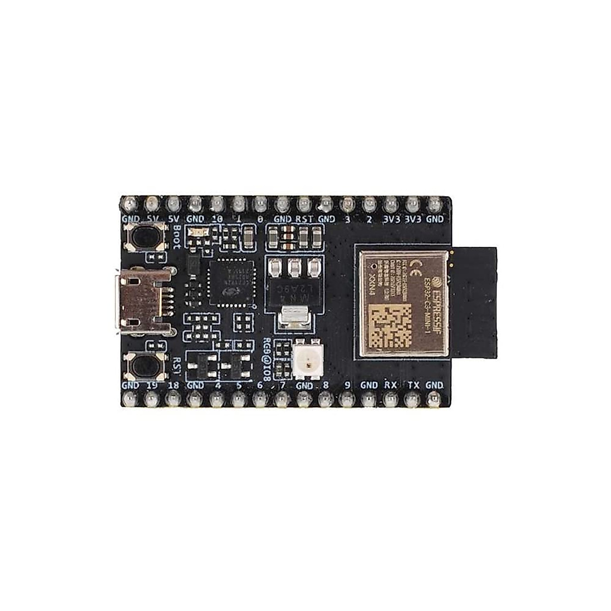 Stemedu ESP32-C3-DevKitM-1 ESP32-C3FN4 Microcontroller Development Board with ESP32-C3-MINI-1 Module WiFi + Bluetooth Dual Cores Processor for Ar-dunio IDE