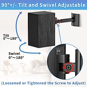 tiebutie Speaker Wall Mount for Samsung SWA-8500S/9000S/9100S/9200S, Adjustable Ceiling/Wall Speaker Mount, Black