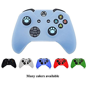 OSTENT Soft Protector Silicone Skin Case Cover Pouch for Microsoft Xbox One Controller - Color Light Blue