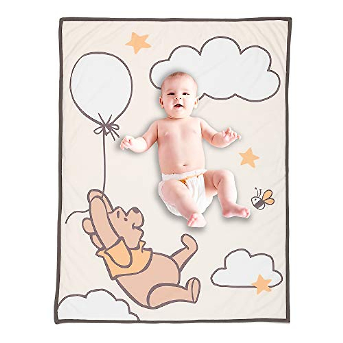 Lambs & Ivy Disney Baby Winnie The Pooh Picture Perfect Sherpa Baby Blanket