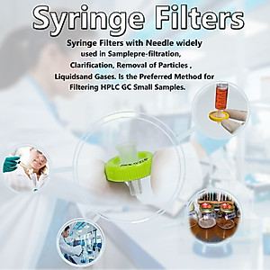 Syringe Filters PES Hydrophilic Filtration 0.45um 13mm Membrane Diameter Lab PES Membrane Disc Non-Sterile by Labfil, Pack of 100
