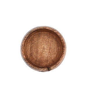 BHAVATU Yarn Storage Mango Wood Yarn Bowl for Crocheting | Crochet/Knitting Yarn Bowls Best Gift from Craft Supplies (6" x 6"x 3")