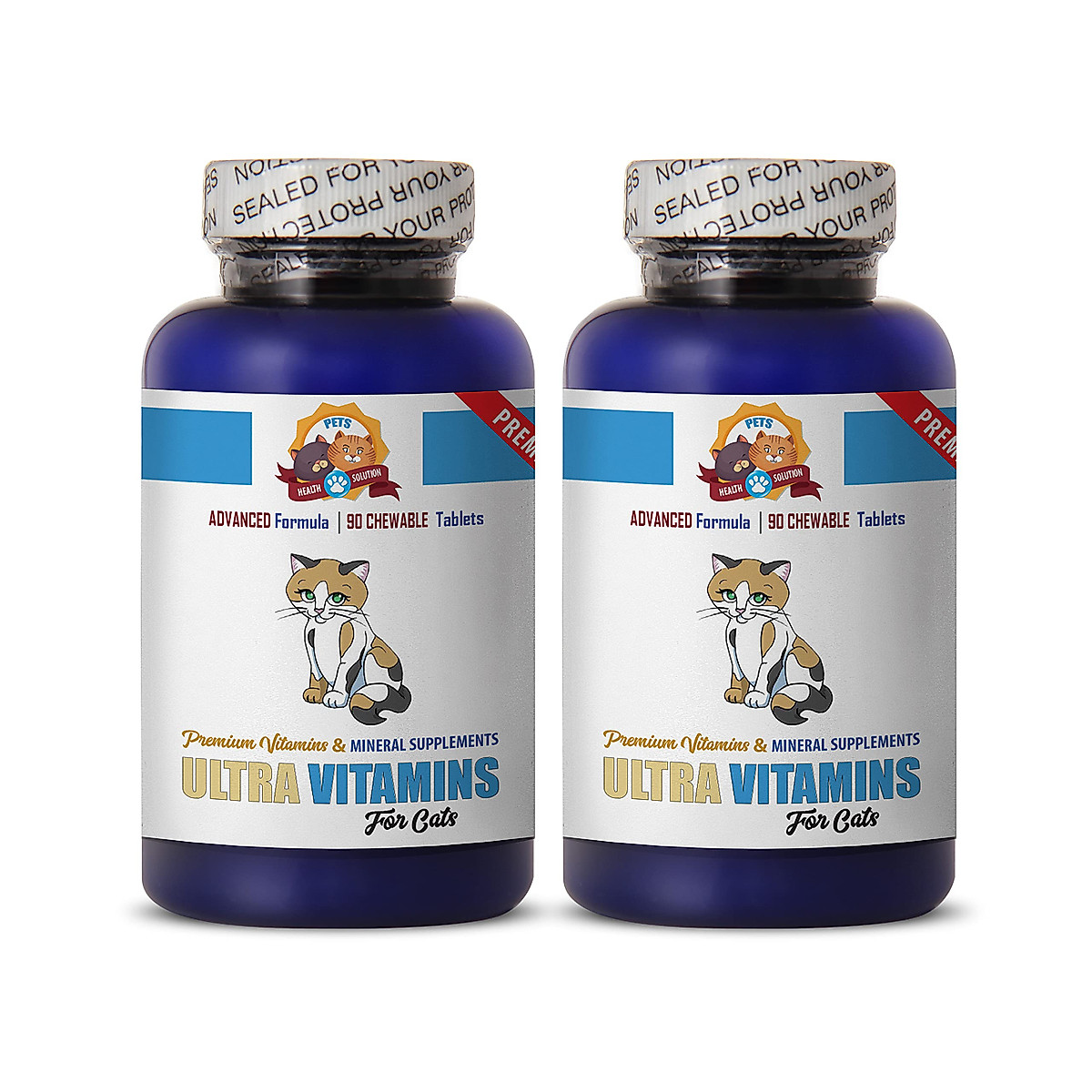 cat Immune System Support - Ultra CAT Vitamins - Mineral Supplement - Premium Chews - Vitamin Supplement for Cats - 180 Treats (2 Bottles)