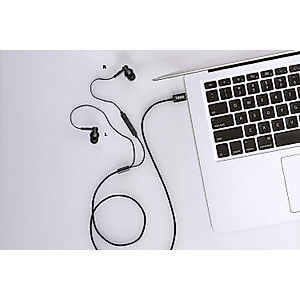 Type C Headphone【Latest Version】 USB C Wired in-Ear Earphones with Mic & DAC Chipset Noise Cancelling Earphone for 2018 iPad Pro/MacBook, Google Pixel 3/2/XL, Huawei, One Plus, Essential - Black