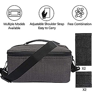 Horloy Mykit Carrying Case Compatible with Nintendo Switch Bag Portable Soft Travel All Protective Case Large Space Storage Bag for Nintendo Switch Lite & Accessories with Shoulder Strap Coffee Gray