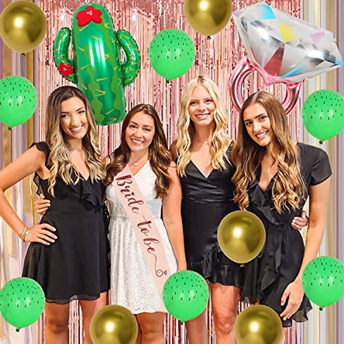 Scottsdale Bachelorette Party Decorations - Scottsdale Before the Veil Balloon Bride to Be Sash Cactus Diamond Ring Foil Balloons for Women Miss to Mrs, Bridal Shower Decorations