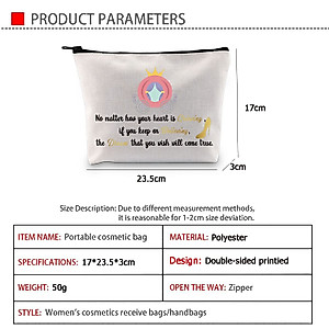 G2TUP Princess Fairy Tale Story Makeup bag Believing The Dream That You Wish Will Come True Carriage Princess Party Cosplay Gifts (Carriage Princess makeup bag)