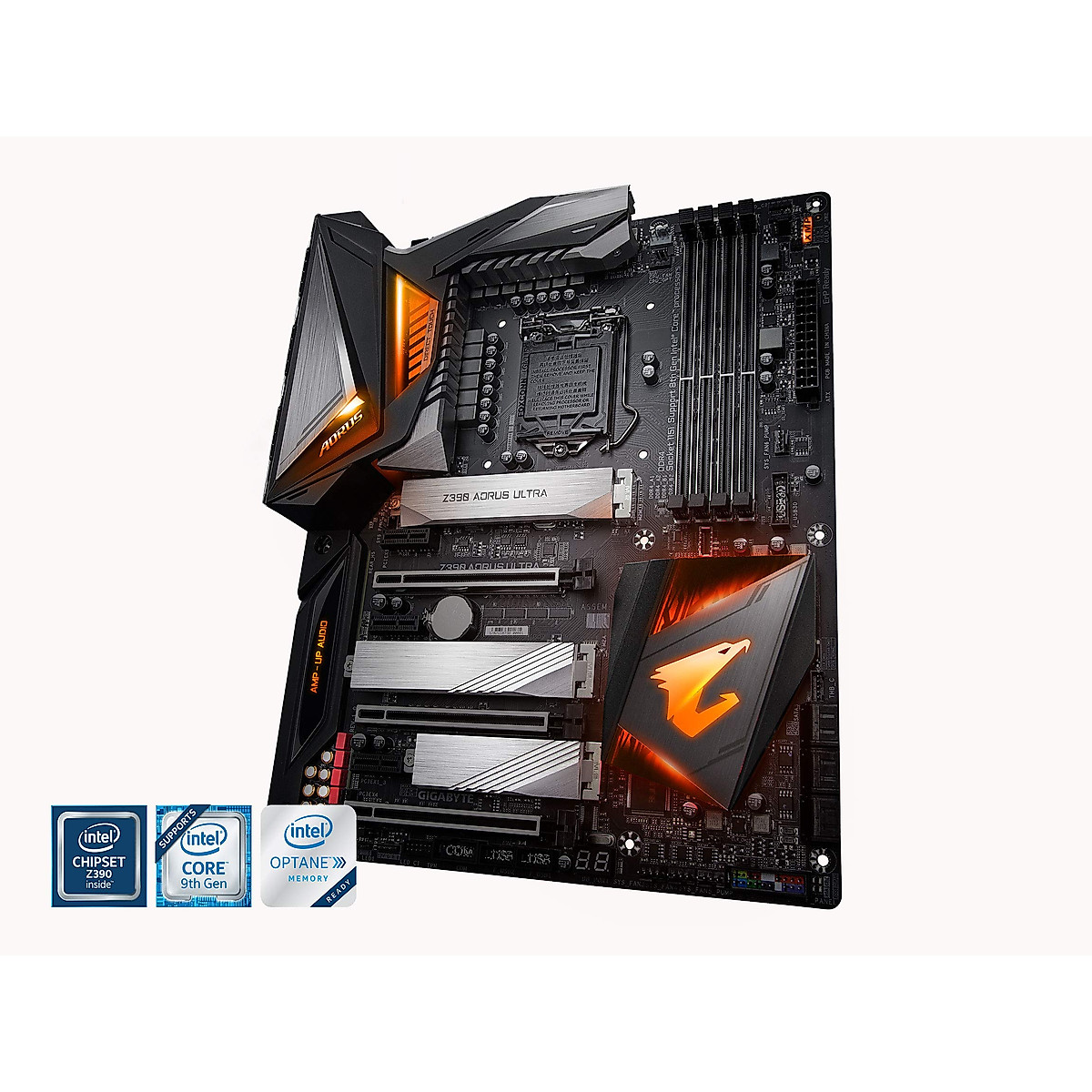 GIGABYTE Z390 AORUS ULTRA (Intel LGA1151/Z390/ATX/3xM.2 Thermal Guard/Onboard AC Wi-Fi/RGB Fusion/Gaming Motherboard)