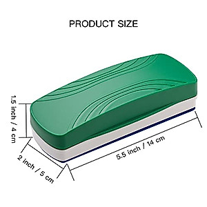 Ddaowanx Whiteboard Eraser, Magnetic Dry Erase Eraser, Glass Board Eraser,School and Office Supplies, Pack of 2 (Green)