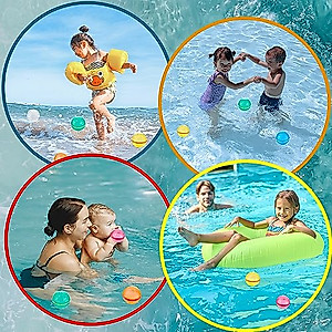 CALLIDUS Reusable Water Balloons, Latex-Free Silicone Water Bomb with Mesh Bag, Self-Sealing Water Bomb for Kids and Adults, Outdoor Activities Water Games, Popular Pool Toys (6 Pack)